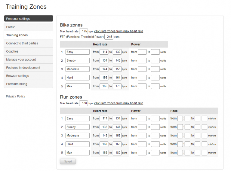 Training Zones – Xhale Hub