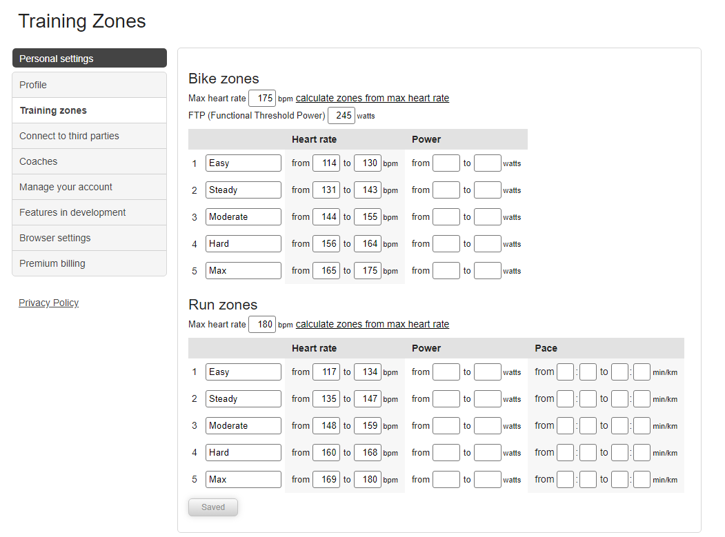 Training Zones – Xhale Hub
